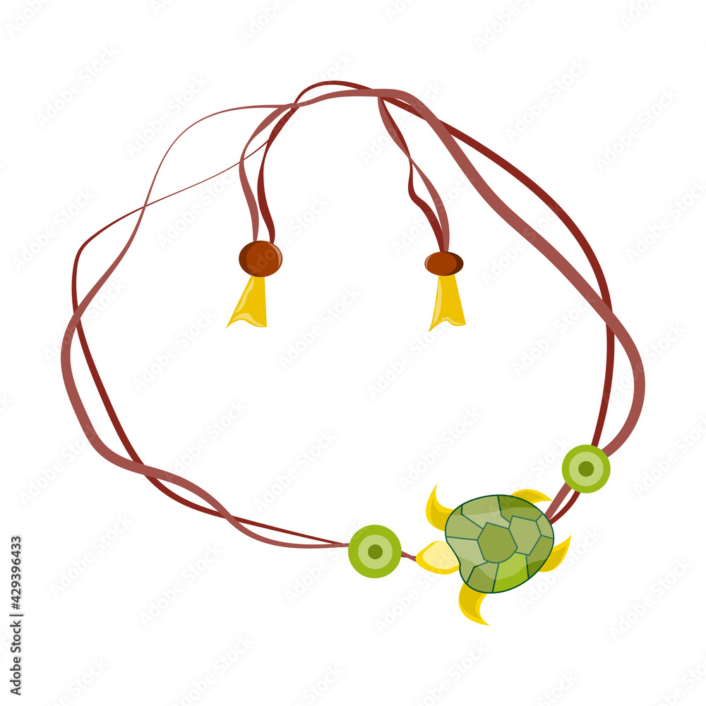 Lucky turtle bracelet. Good luck symbol. Isolated item on white ...