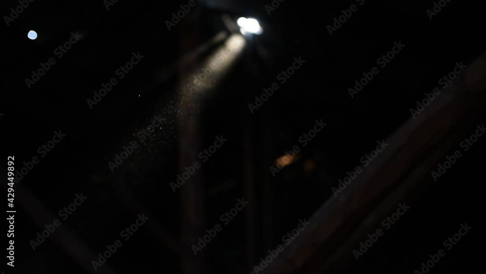 Beautiful shine Floating Dust Particles with Flare on Black Background ...