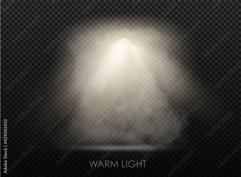 warm light set of bulb on a transparent background Stock Vector | Adobe ...