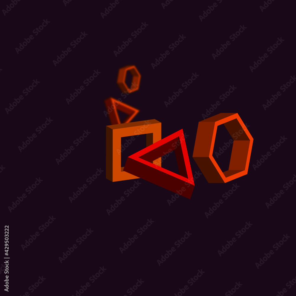 figuras geométricas en 3d Stock Vector | Adobe Stock