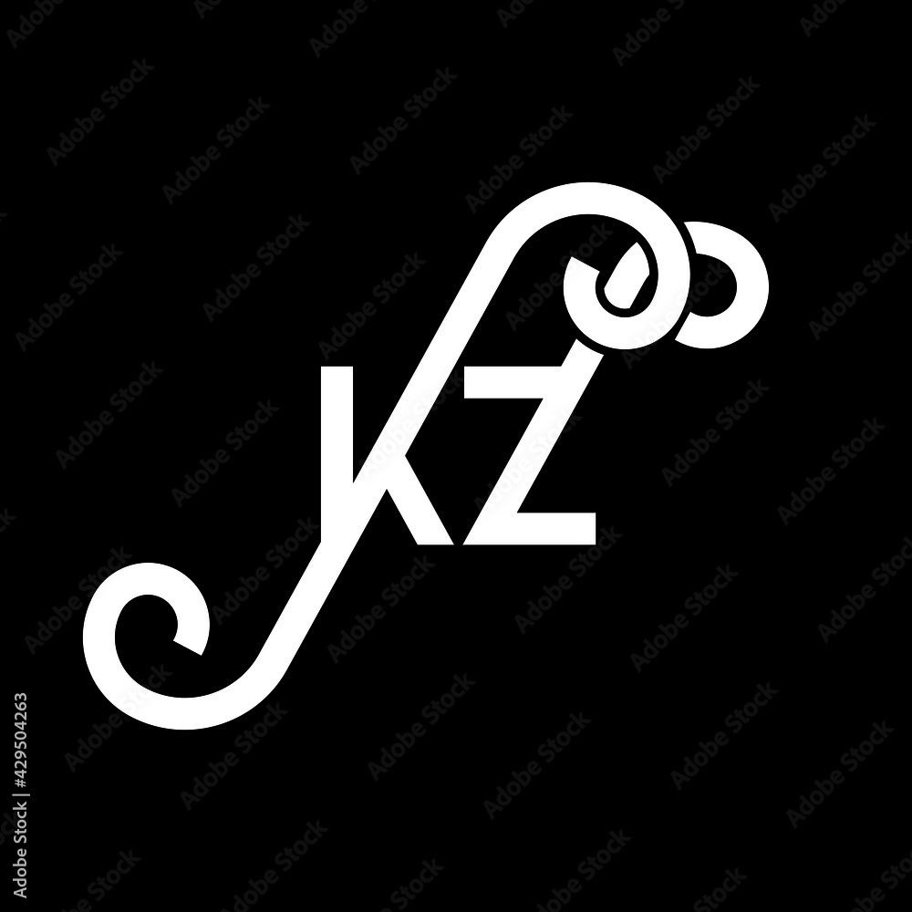 KZ Letter Logo Design. Initial letters KZ logo icon. Abstract letter KZ ...