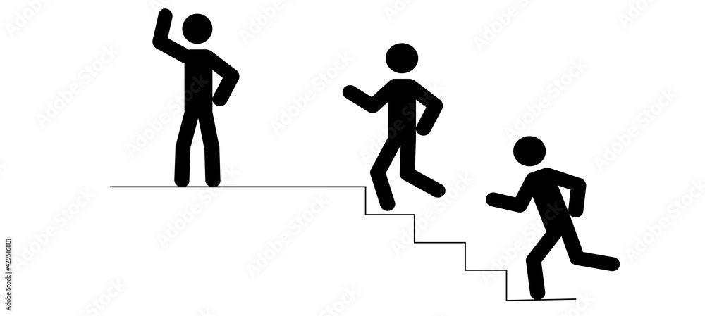 sketch of a human figure in motion standing, walking, running in ...