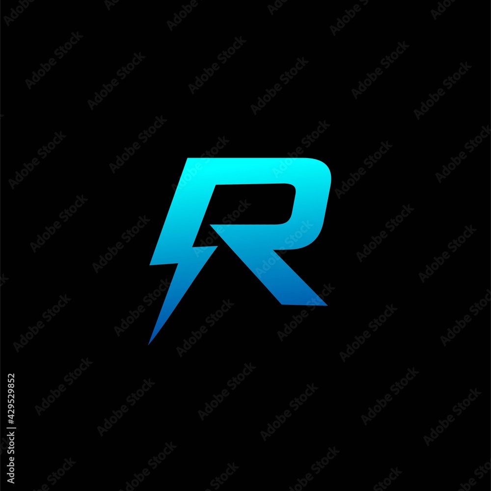 electrical logo with letter R concept Stock Vector | Adobe Stock