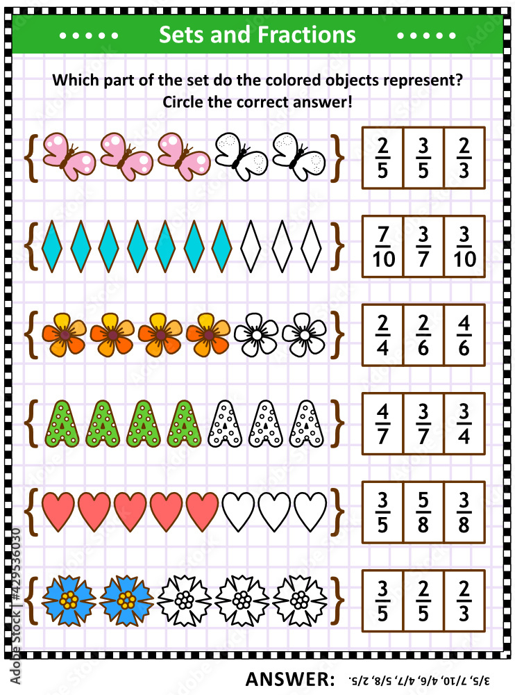 Math puzzle or worksheet for schoolchildren and adults with pictorial ...