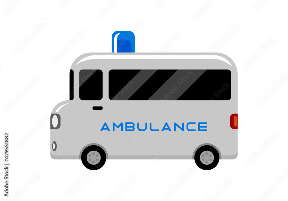 Cartoon style ambulance Stock Vector | Adobe Stock