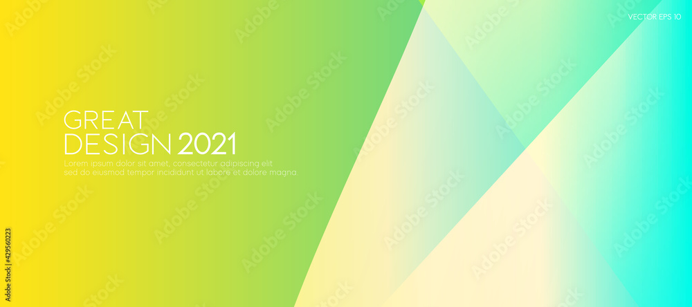 Abstract green corporate background with geometric shape. Modern ...