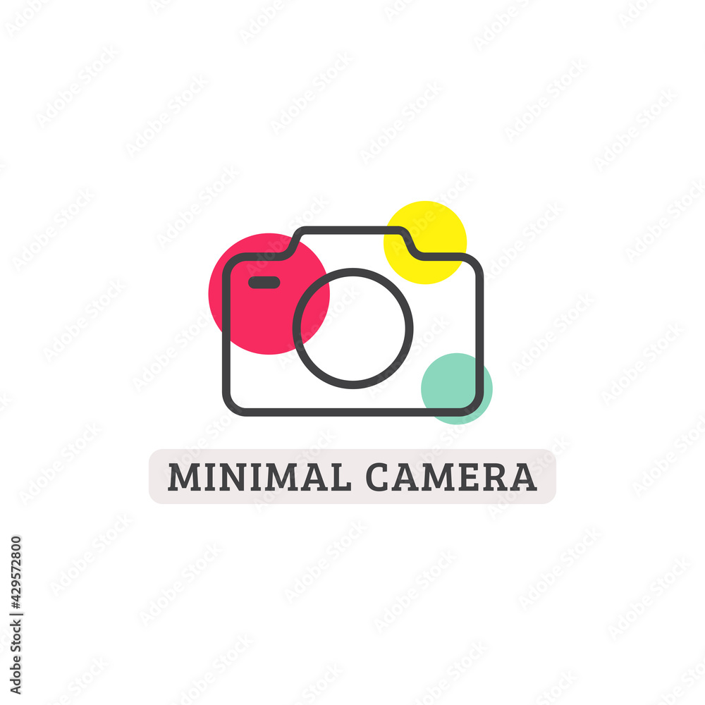 Creative Camera Logo Minimal Vector Design Template Stock Vector ...