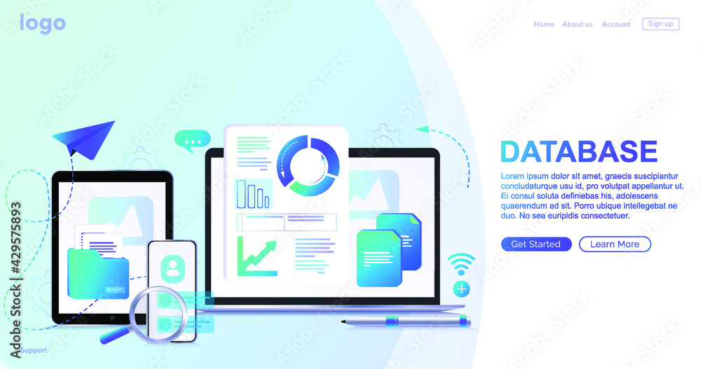 Data set, process, classification, database. Company process ...