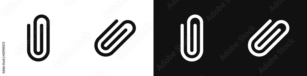 Paperclip Vector Symbol. Paper Clip Attachement Icon Illustration ...