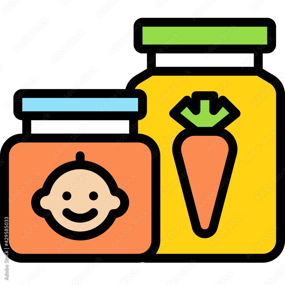 Baby food icon, Supermarket and Shopping mall related vector Stock ...