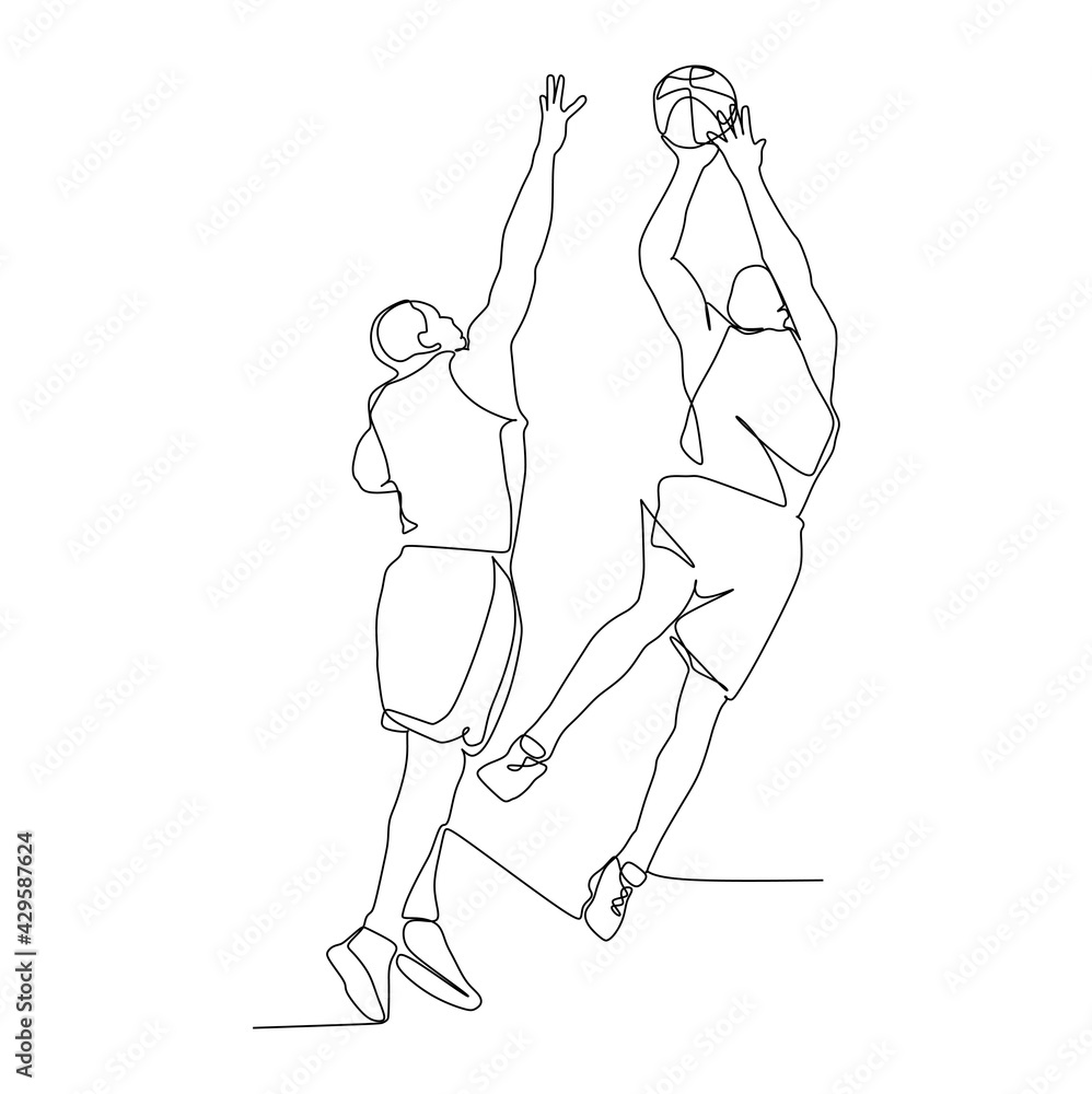 Basketball Player Shooting Drawing