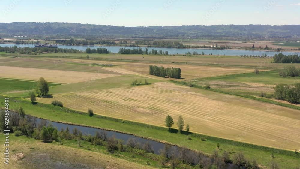 Vancouver Lake and surrounding area in early spring located in ...
