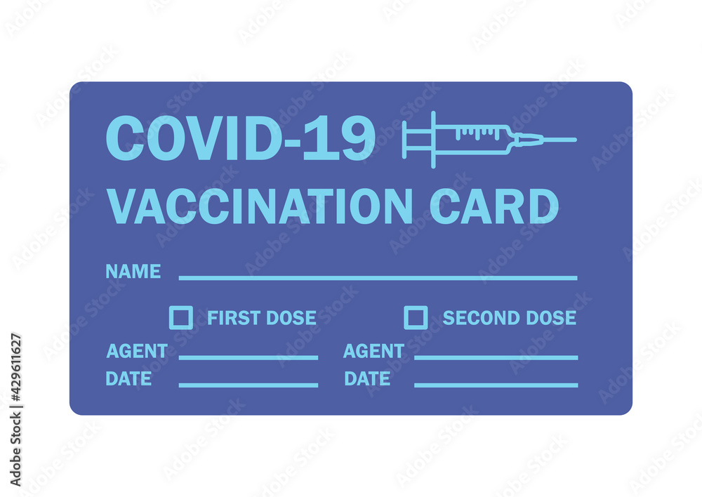 Vaccine passport. Vaccination certificate or card against Covid-19 ...