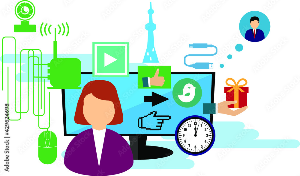 Social Media Sign Logo and Symbol. Post, Like, Follow, Message Hand ...