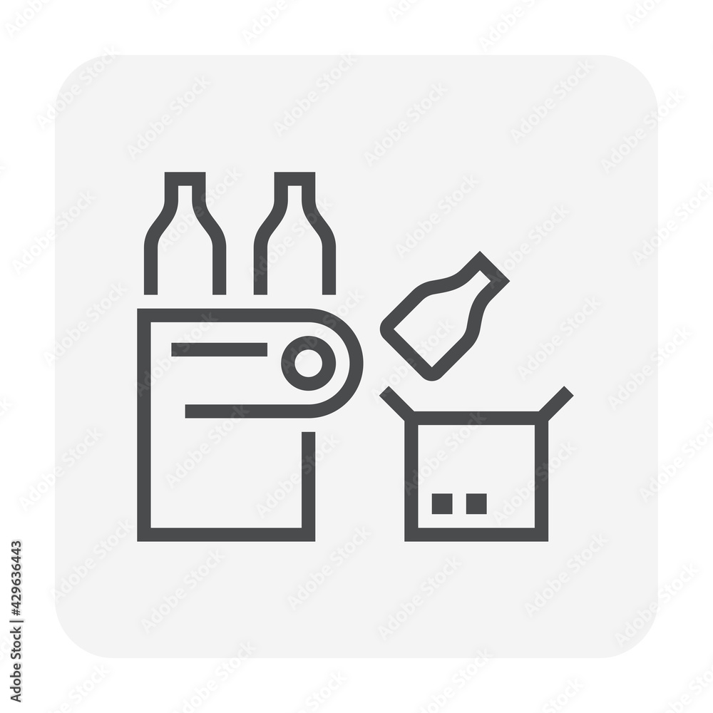 Beverage industry vector icon. That business process automation and ...