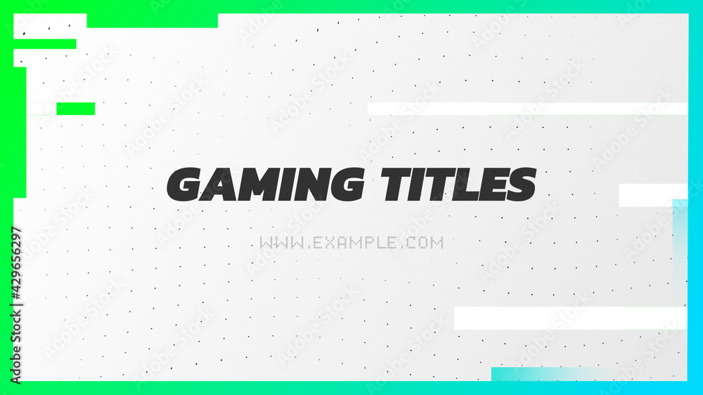 Cool Gaming Opener Titles Stock Template | Adobe Stock