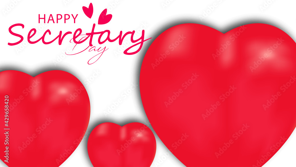 Vector Illustration of Happy Secretary Day. 24 April 2019. Hand drawn ...