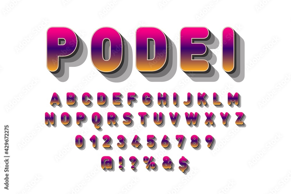 typeface font, alphabet design, brown vector background Stock Vector ...