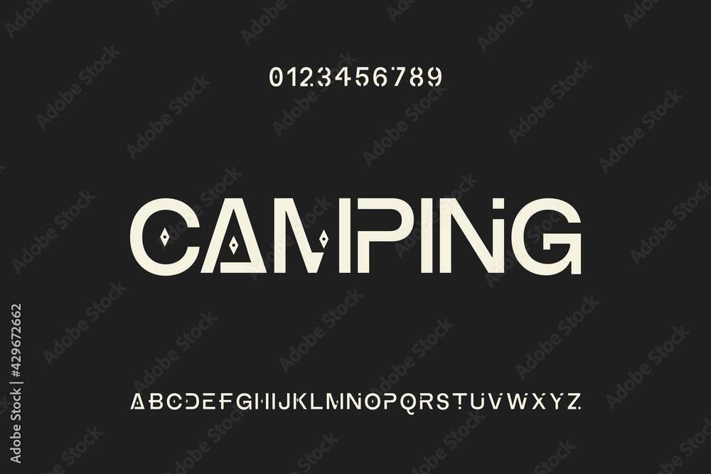 typeface font, alphabet design, brown vector background Stock Vector ...