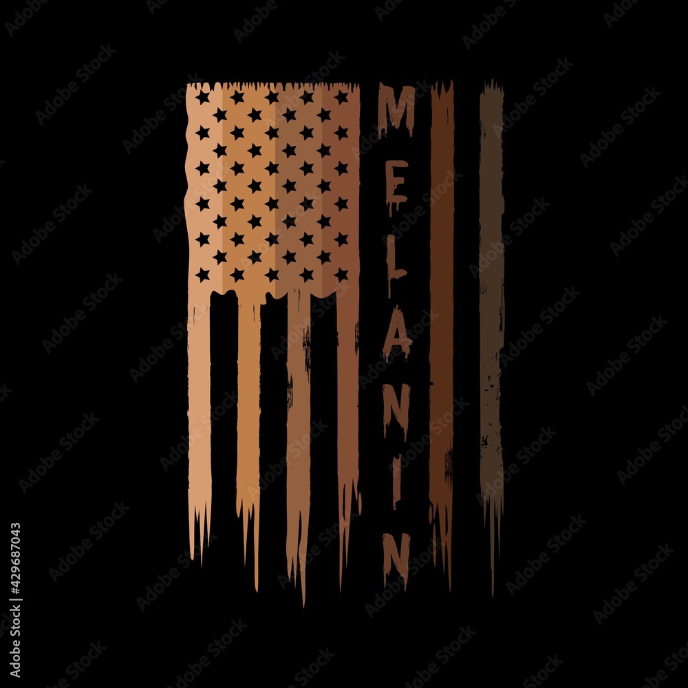 Melanin black african american vector illustration - black lives matter ...