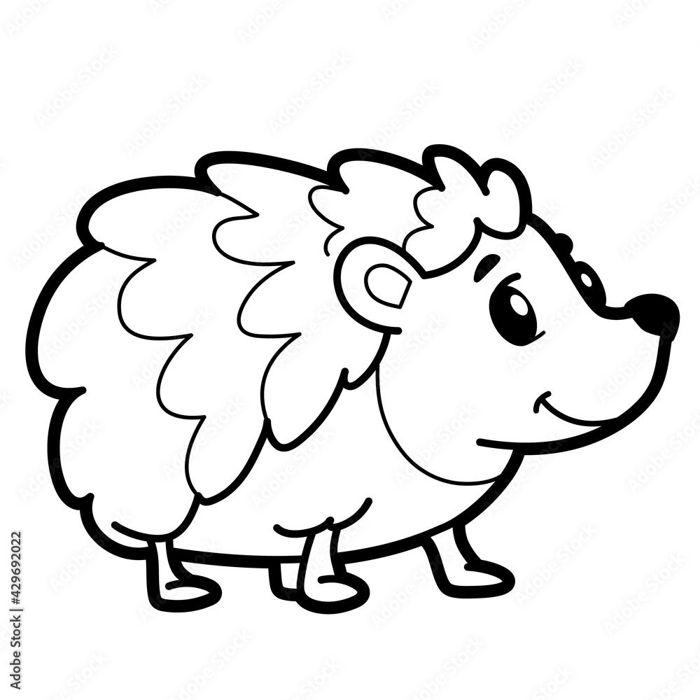 Vetor de Coloring book or page for kids. Black and white vector ...
