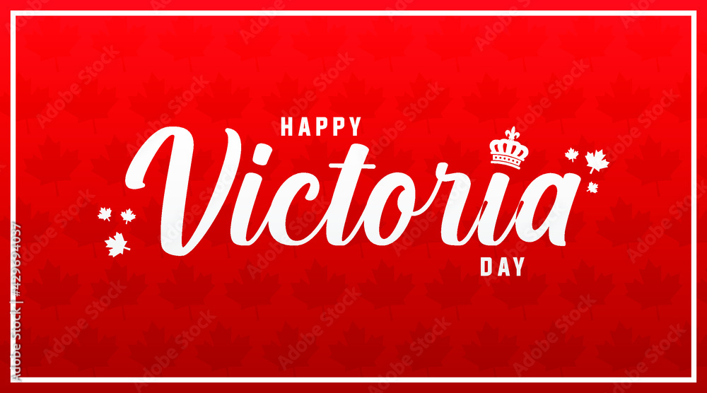 Happy victoria day modern creative banner, design concept, social media ...