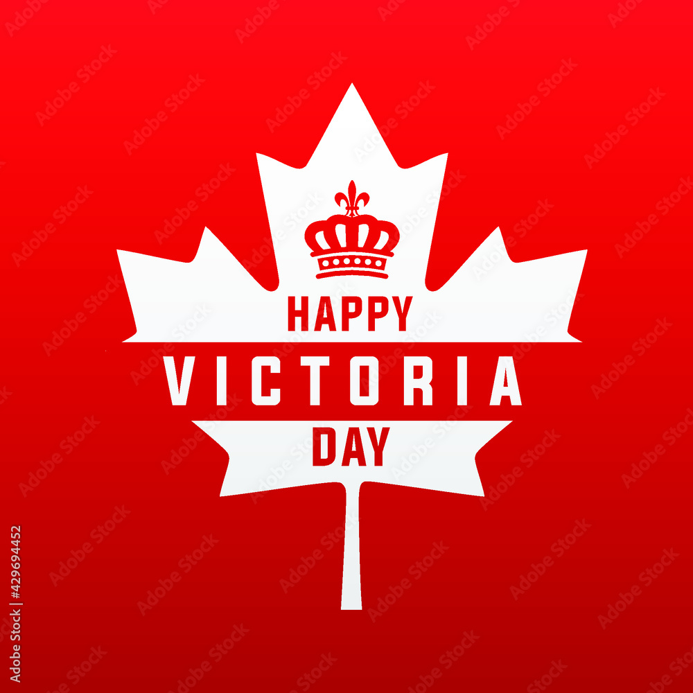 Happy victoria day modern creative banner, design concept, social media ...