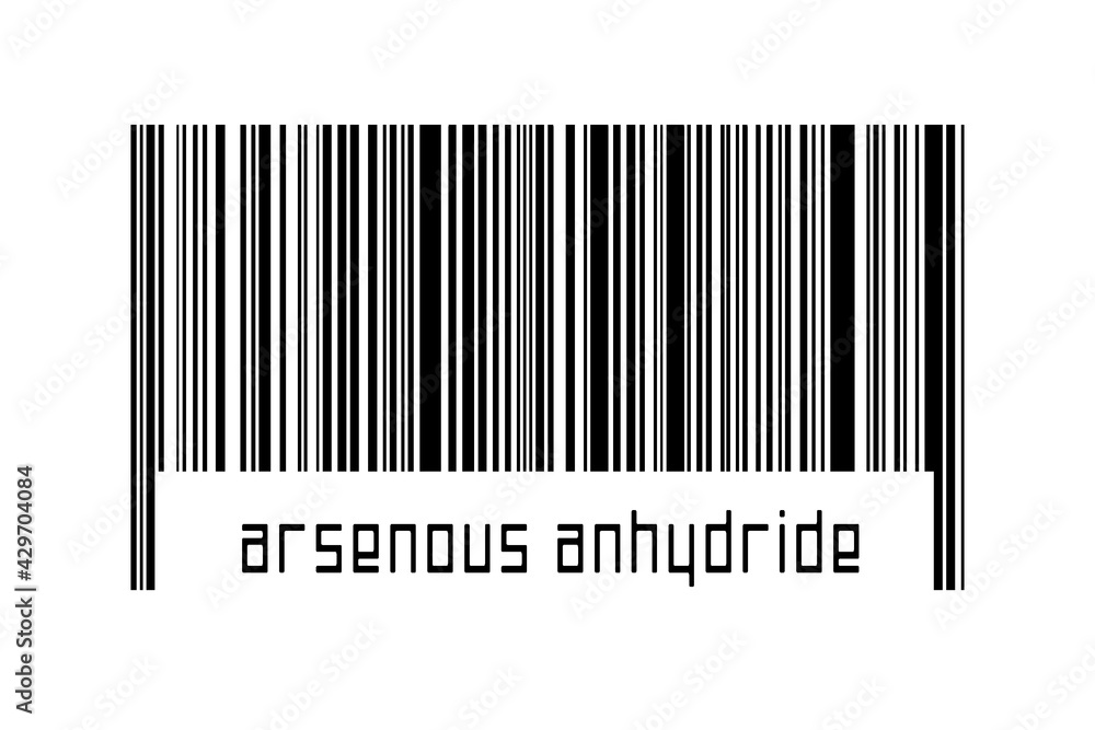 Digitalization concept. Barcode of black horizontal lines with ...