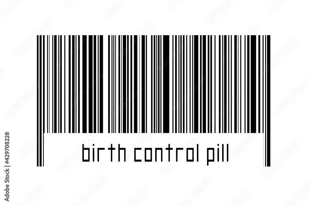 Digitalization concept. Barcode of black horizontal lines with ...