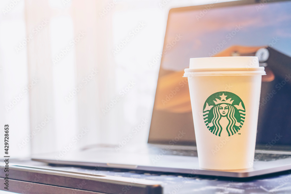 Bangkok ,Thailand-September 30,2019 : Starbucks Hot beverage coffee on ...