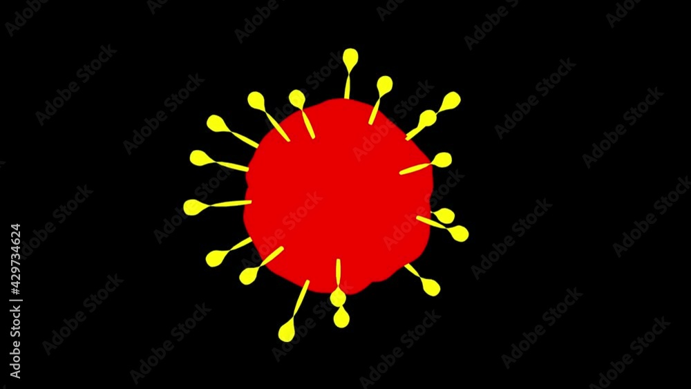 Vidéo Stock Mutating virus , cell . Receptors , spikes on cell , virus ...