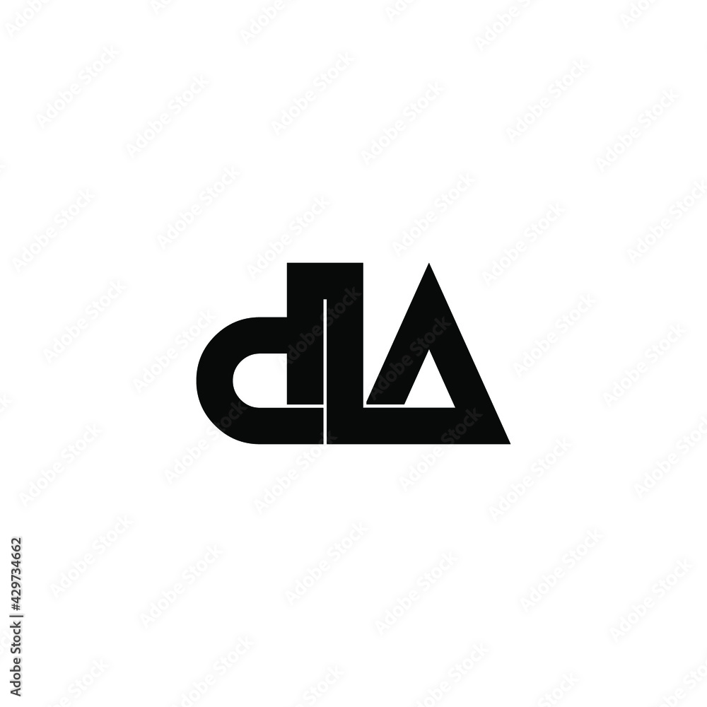 dla letter original monogram logo design Stock Vector | Adobe Stock
