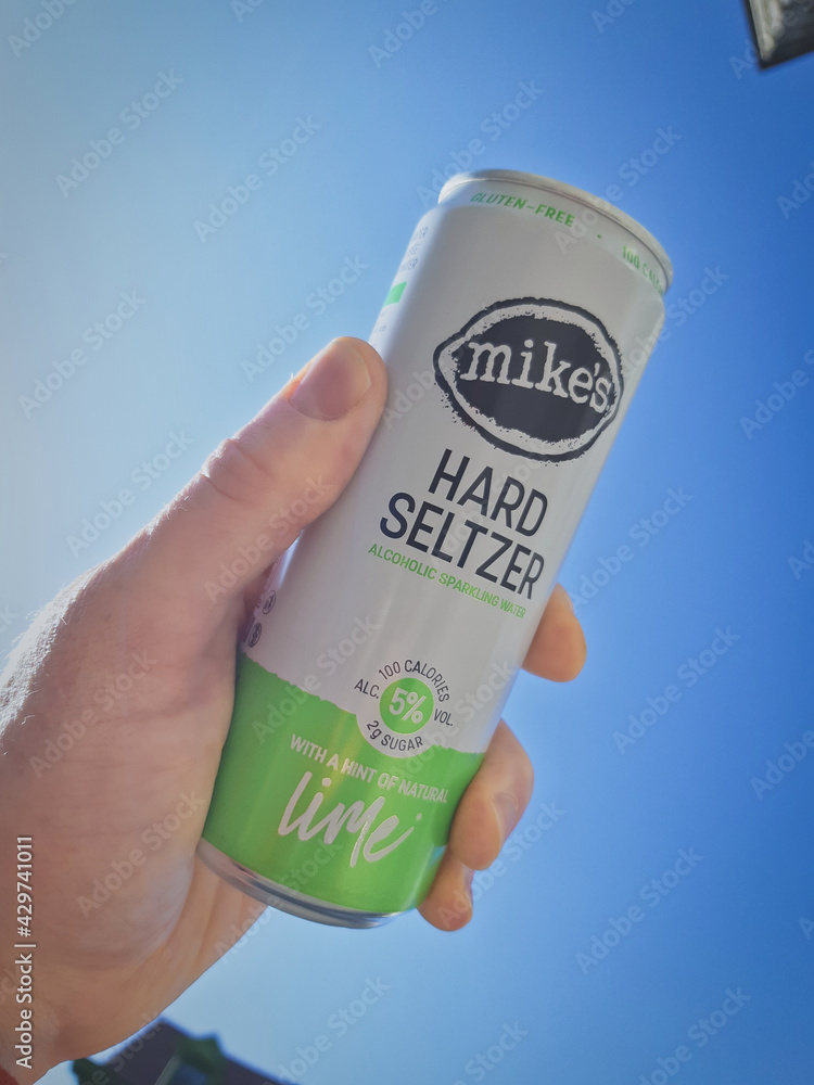 Mikes Hard Seltzer alcoholic sparkling water can Stock Photo | Adobe Stock