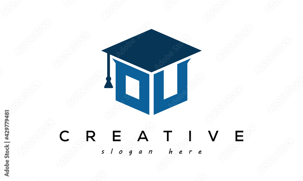 Letter OU Creative Education and Learning logo and icon design Stock ...