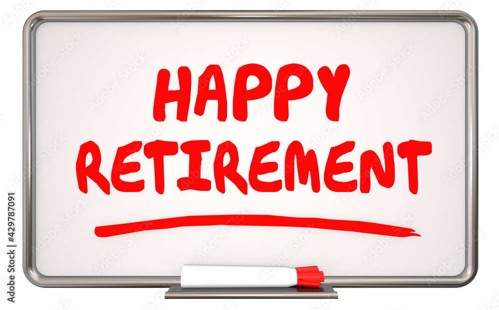 Happy Retirement Sign Office Party Dry Erase Board Marker Celebration ...