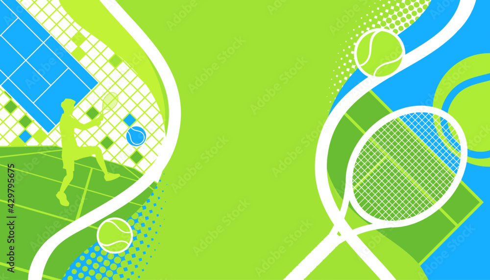 Vector illustration of tennis. Sport background design. Stock Vector ...