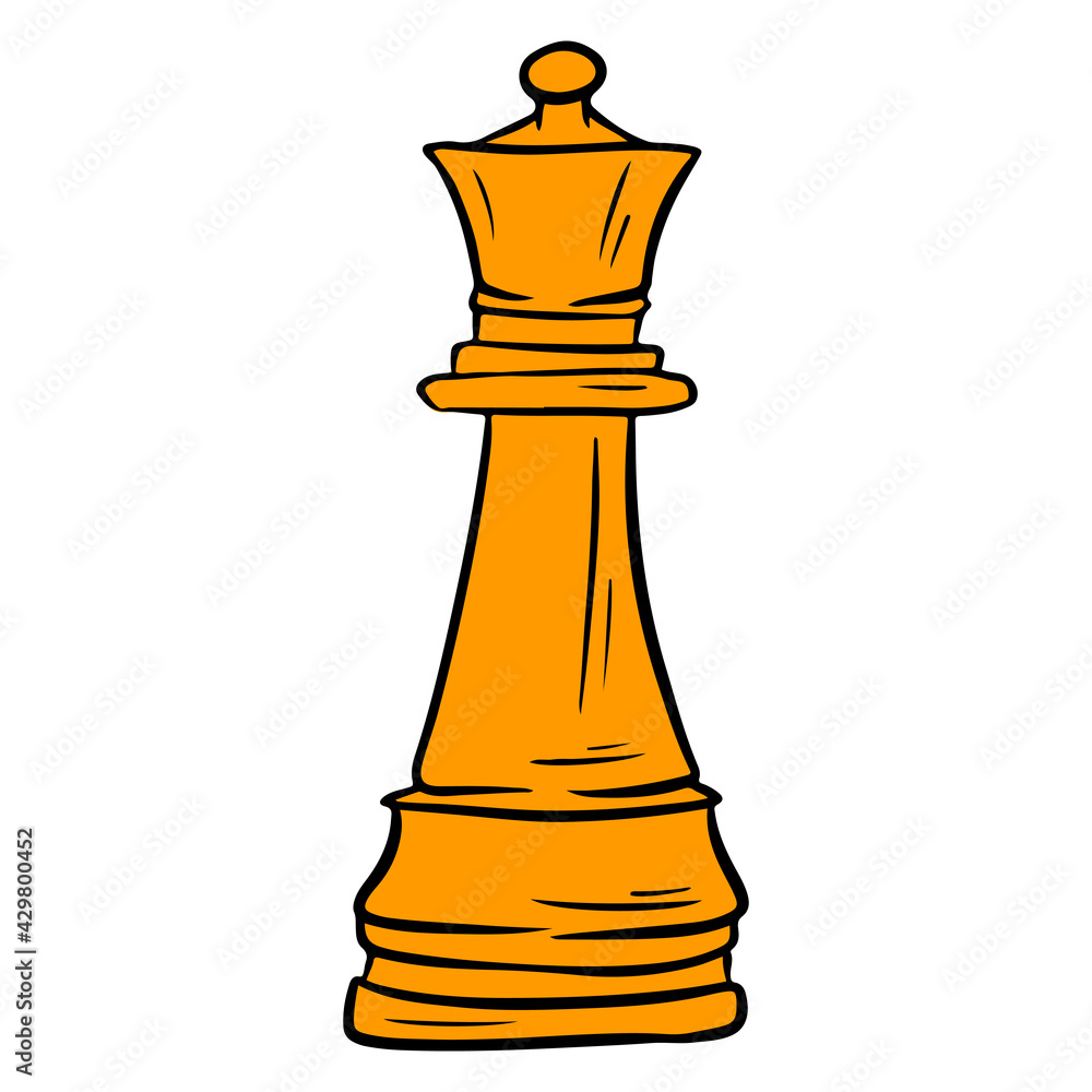 Queen. Chess figure. The game. Chess tournament. Logic game. Cartoon ...