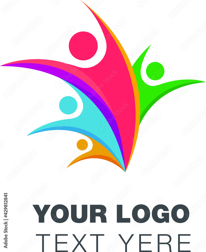 Youth Logo vector, Happy Business People. Business People having a ...
