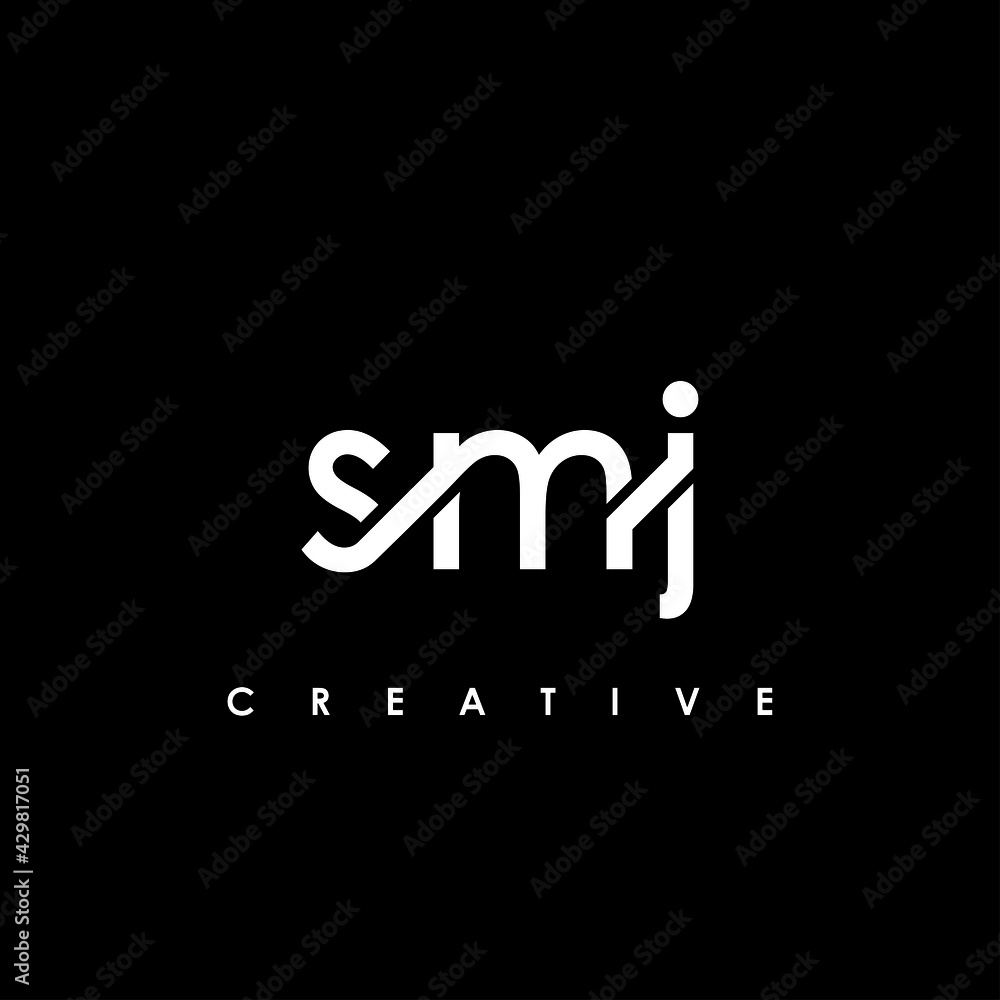 SMJ Letter Initial Logo Design Template Vector Illustration Stock ...