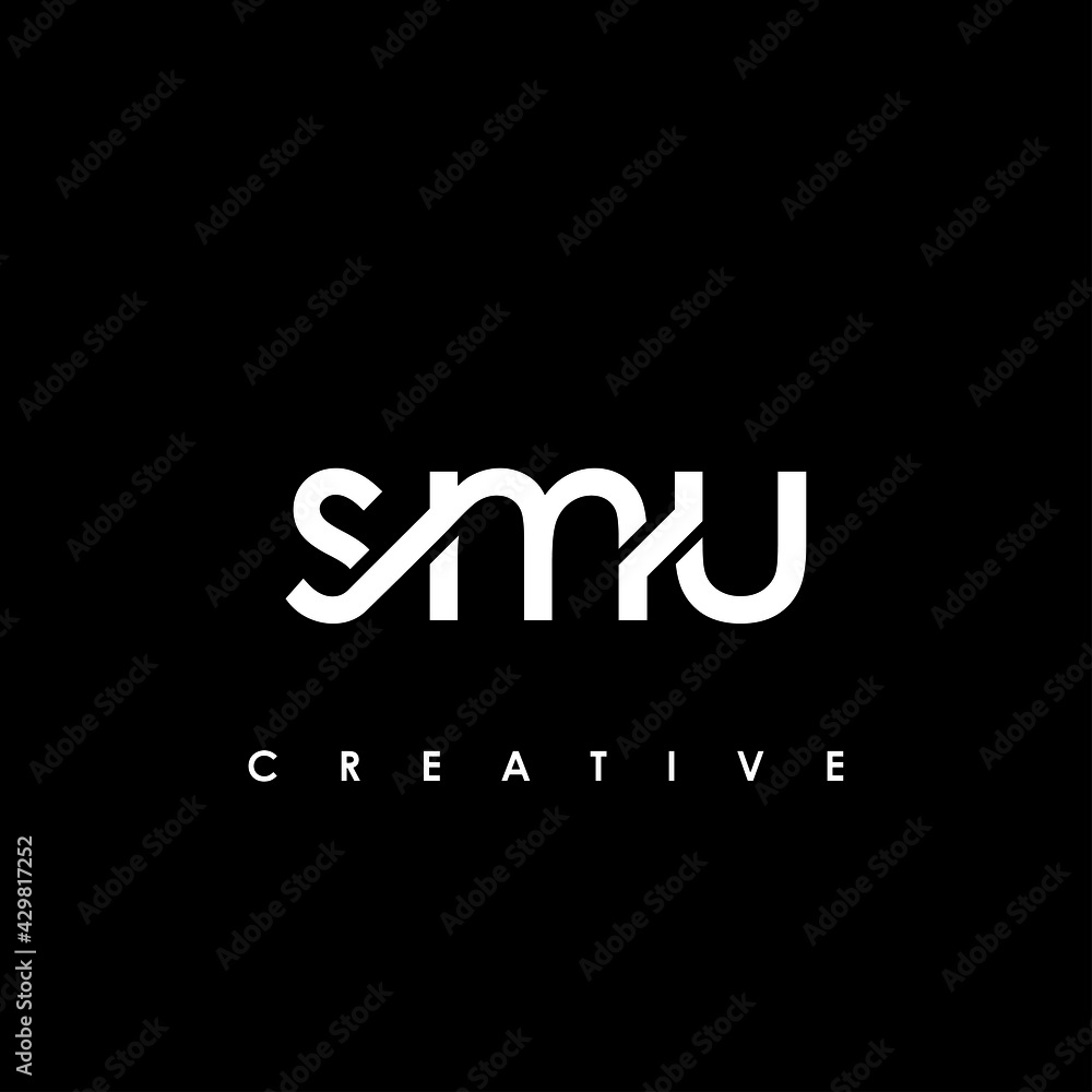SMU Letter Initial Logo Design Template Vector Illustration Stock ...