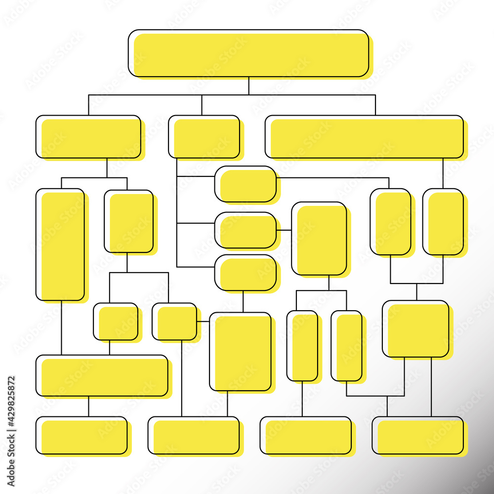 Flowchart with geometrical elements, infographics. Step-by-step ...