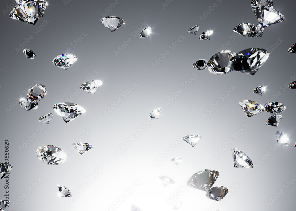 Luxury mockup concept for product presentation. Sparkling diamond on ...