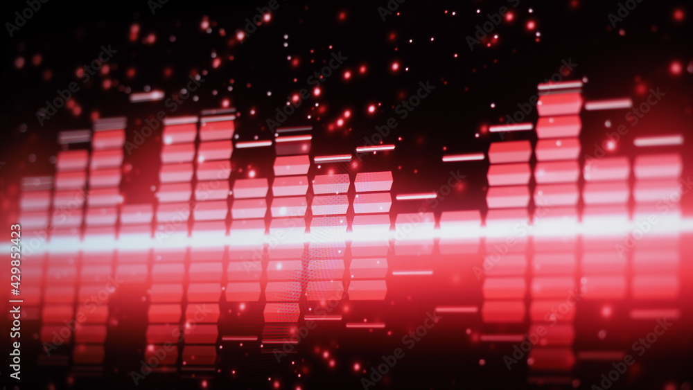 Music Equalizer bar. Audio waveform equalizer on screen black ...