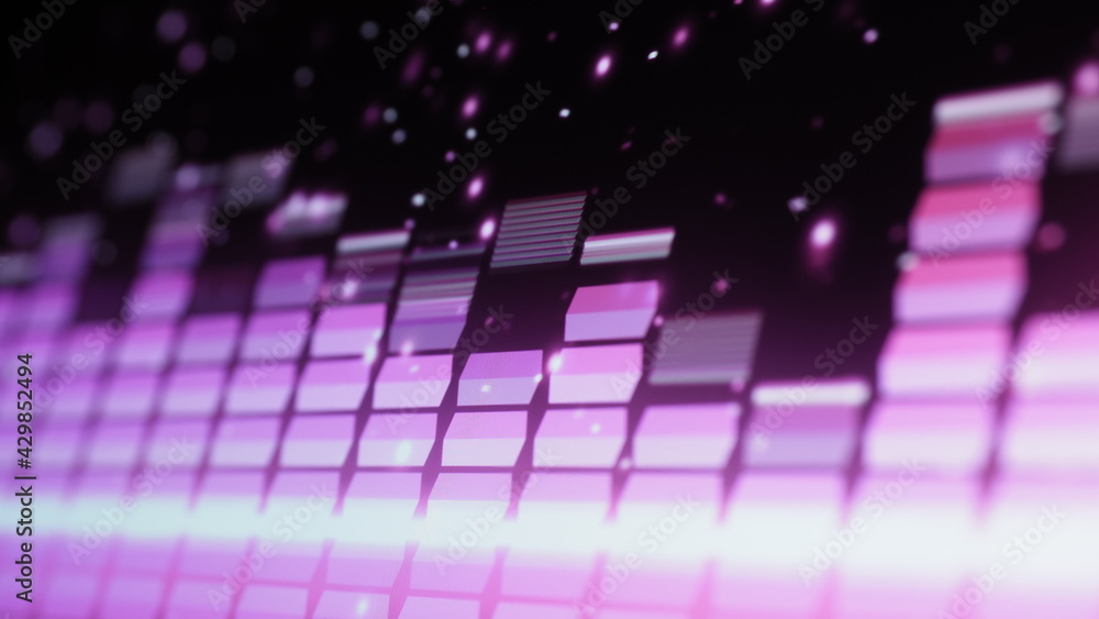 Music Equalizer bar. Audio waveform equalizer on screen black ...