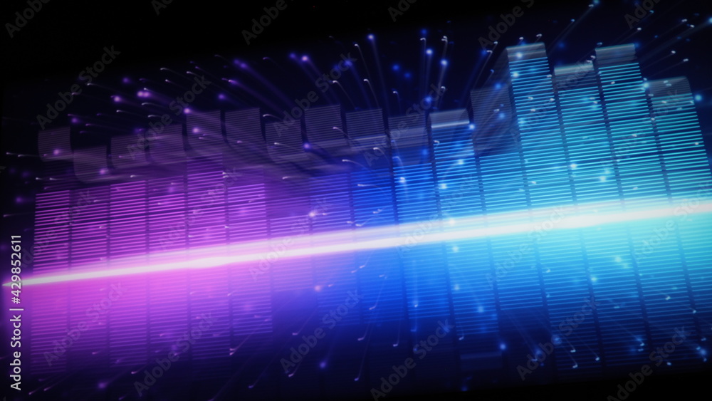 Illustrazione Stock Music Equalizer bar. Audio waveform equalizer on ...