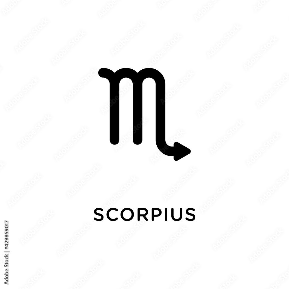 Scorpius zodiac illustration. Simple line scorpius zodiac icon. Tattoo ...