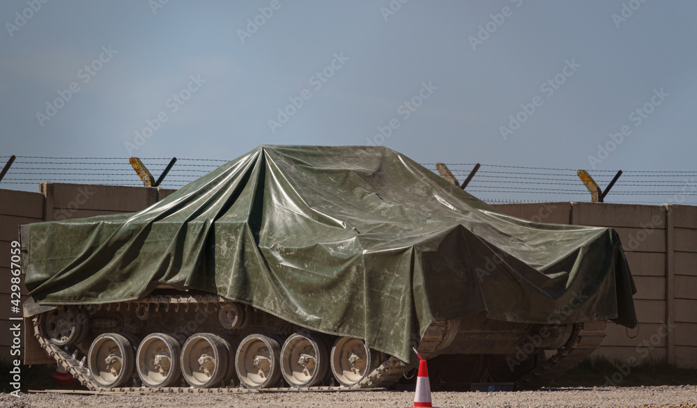 British army Warrior FV510 light infantry fighting vehicle under ...