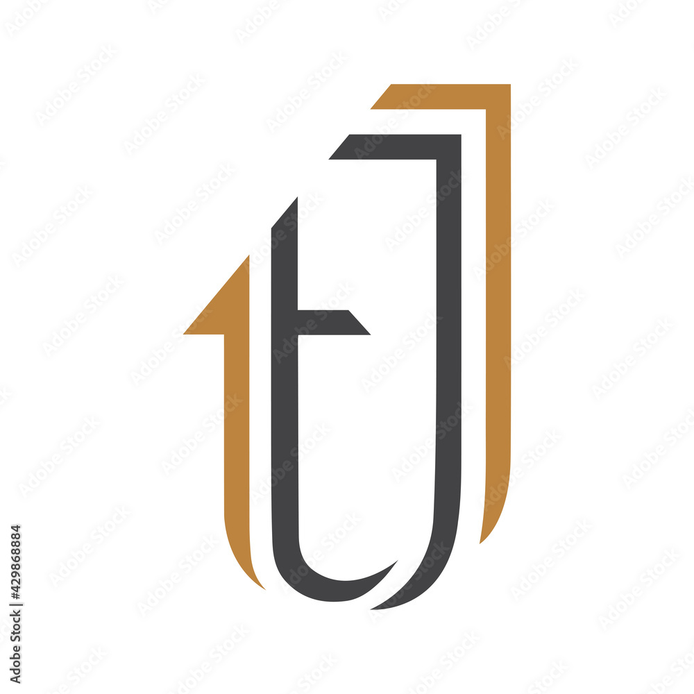 Initial tj letter logo vector template design. Linked letter jt logo ...