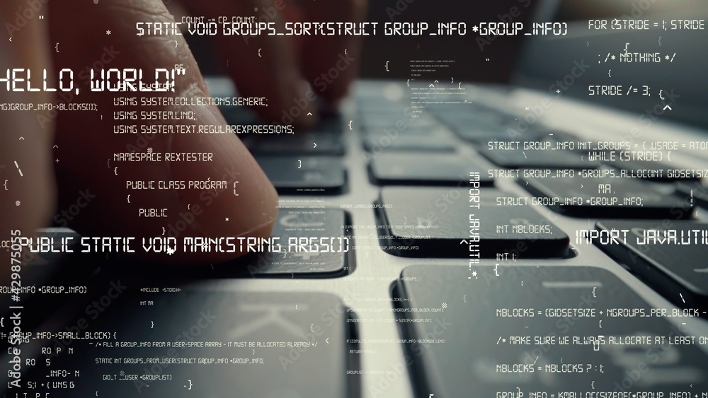 Creative visual of computer programming coding and software development ...