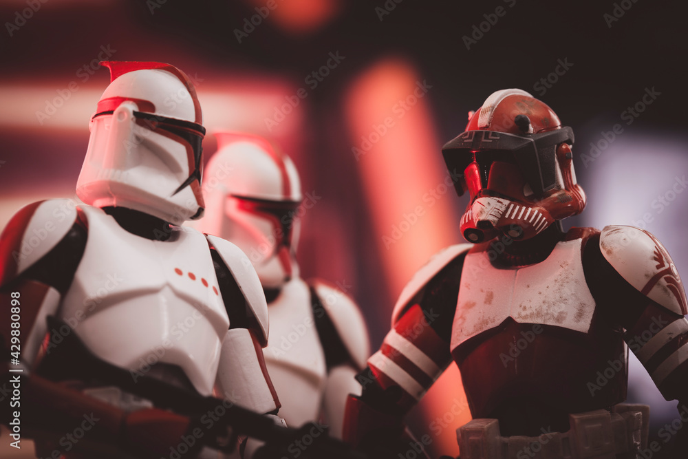 NEW YORK USA, APRIL 25 2021: scene from Star Wars The Clone Wars ...